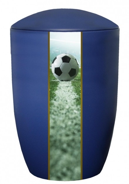 FARLEY BLUE FOOTBALL CREMATION URN